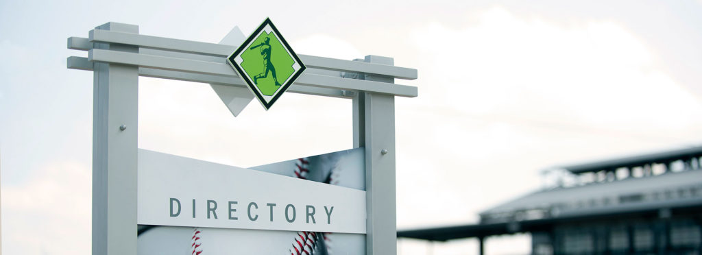 Regions Field | Formula Design | Wayfinding Signage